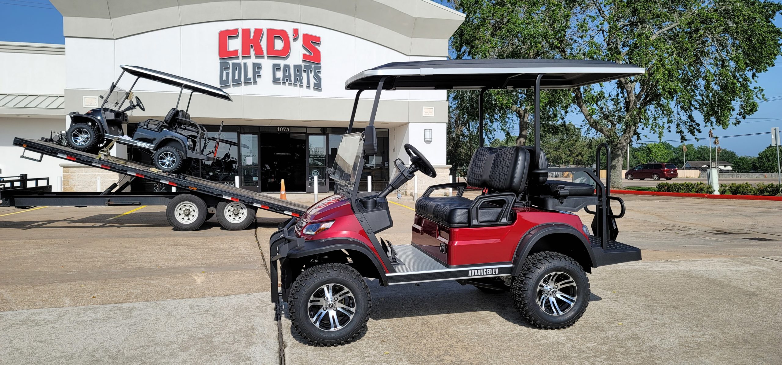2021 Burgundy Advanced EV Advent - CKD's Golf Carts