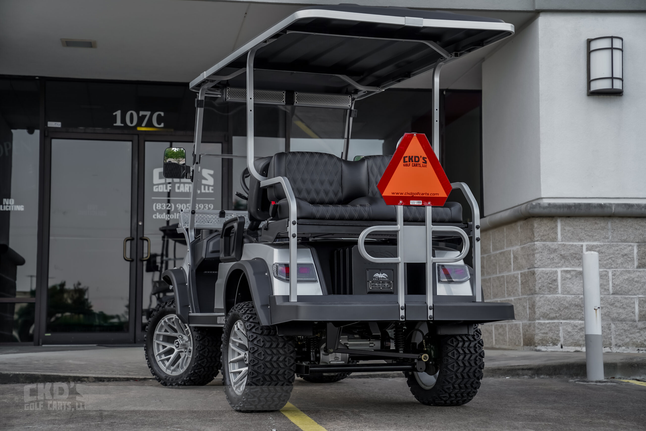 2024 Advanced EV Advent Lithium Golf Cart – Silver - CKD's Golf Carts