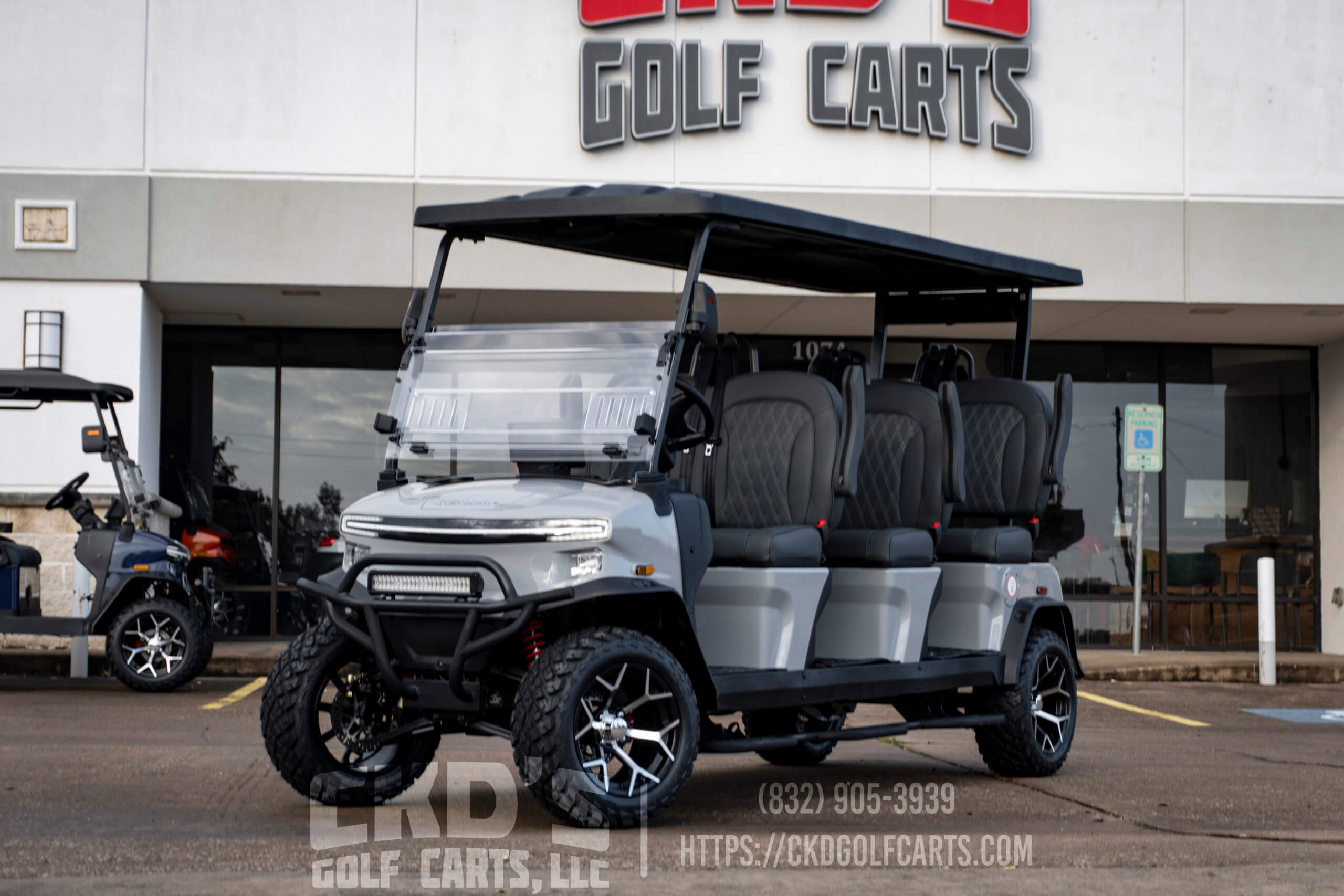 2025 Denago Rover XXL Lithium Golf Cart - Gray - CKD's Golf Carts